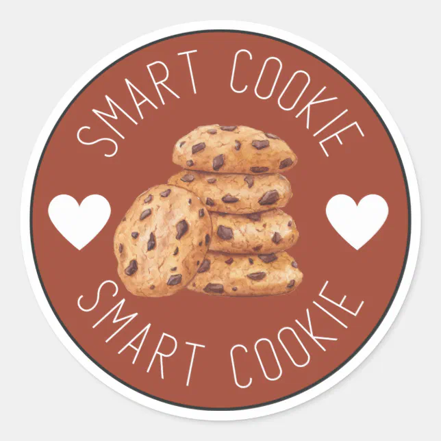 Kids Smart Cookie Motivational Zazzle Classic Round Sticker | Zazzle
