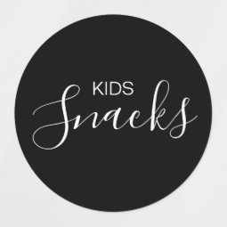 Kids Snacks Pantry Labels | Zazzle