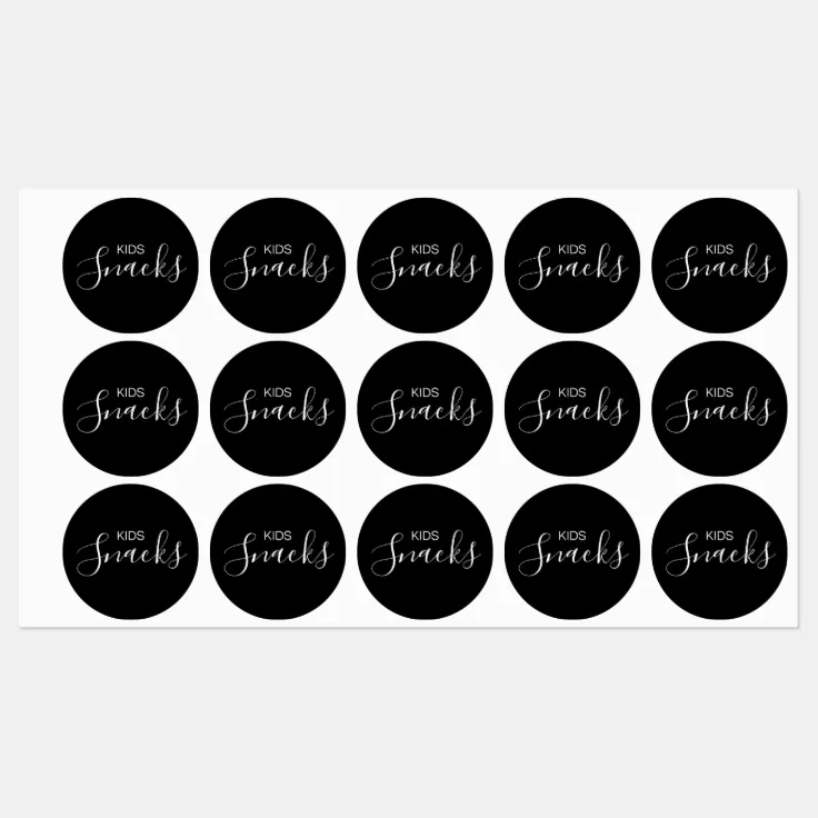 Kids Snacks Pantry Labels | Zazzle