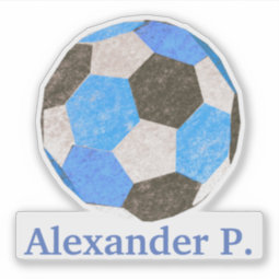 Kid's Soccer Ball Name Label | Zazzle