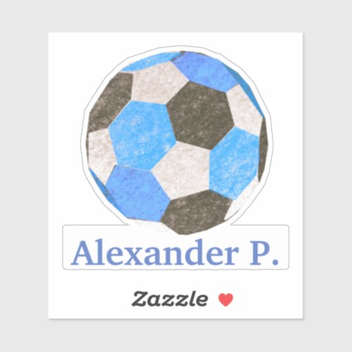 Kid's Soccer Ball Name Label | Zazzle