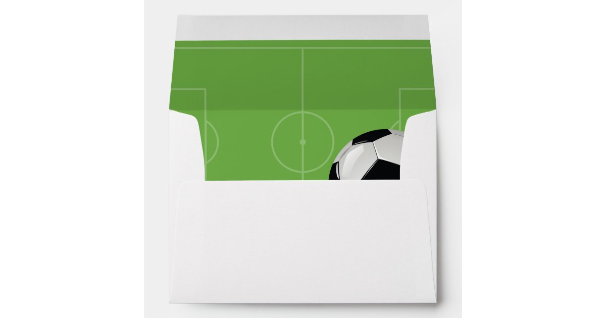 Kids Soccer Football Birthday Party Envelope | Zazzle