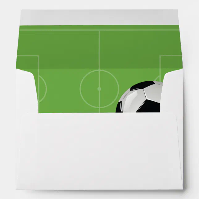 Kids Soccer Football Birthday Party Envelope | Zazzle