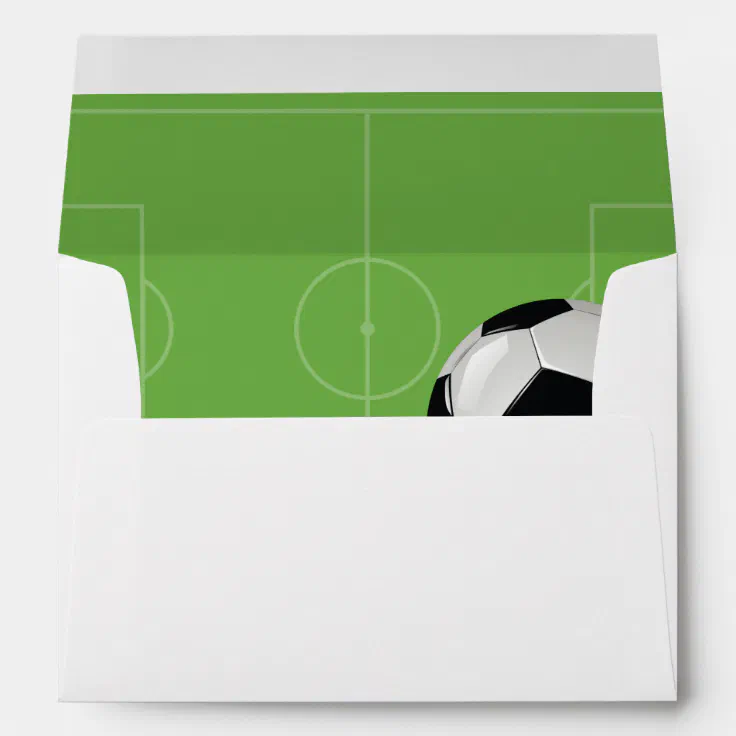 Kids Soccer Football Birthday Party Envelope | Zazzle