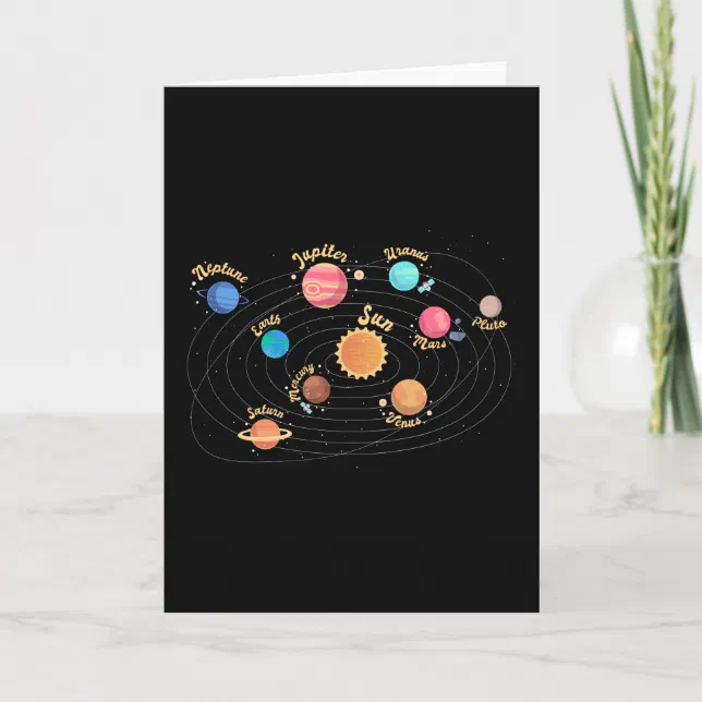Kids Solar System Planets Knowledge Outer Space Card | Zazzle