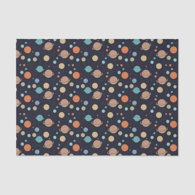 Kids Solar System Planets Saturn Jupiter Mars Tissue Paper | Zazzle