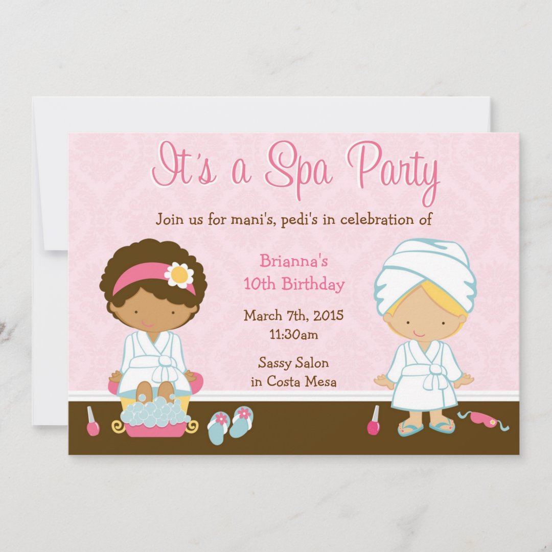 Kids Spa Party Invitation | Zazzle