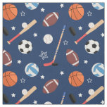 basketballs on blue or any color sports pattern fabric | Zazzle