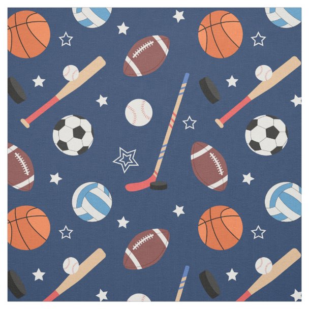 Football Pattern Fabric | Zazzle