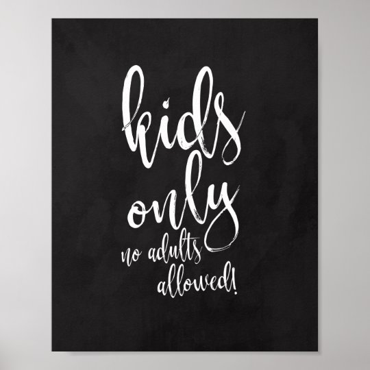 Kids Table Chalkboard 8x10 Sign for Wedding | Zazzle.com