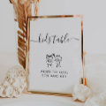 Kids Table Sign | Minimalist Children's Table Sign | Zazzle