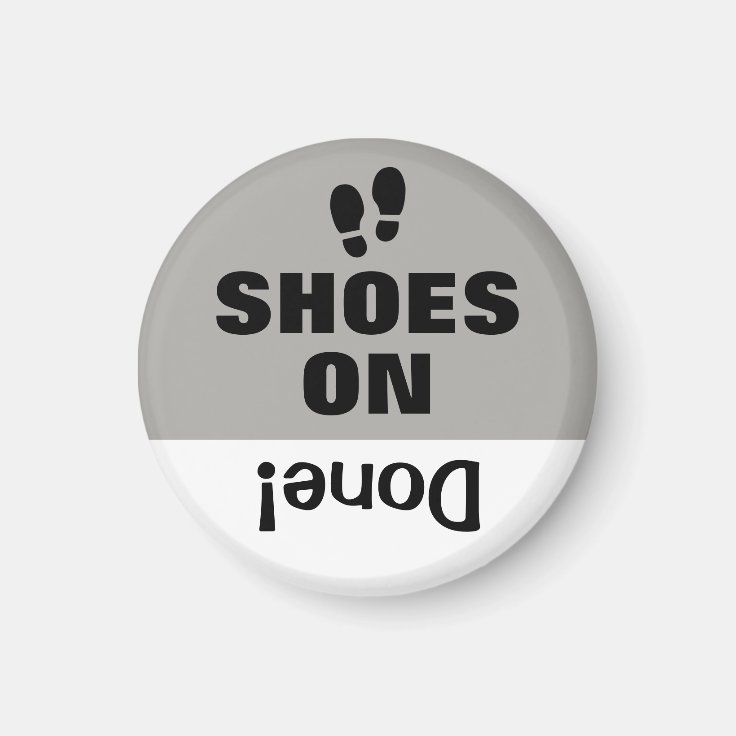 Kid's Task Chore List Reminder Magnet Shoes | Zazzle