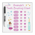 Kids Teeth Brushing Chart Visual Schedule Custom Dry Erase Board | Zazzle