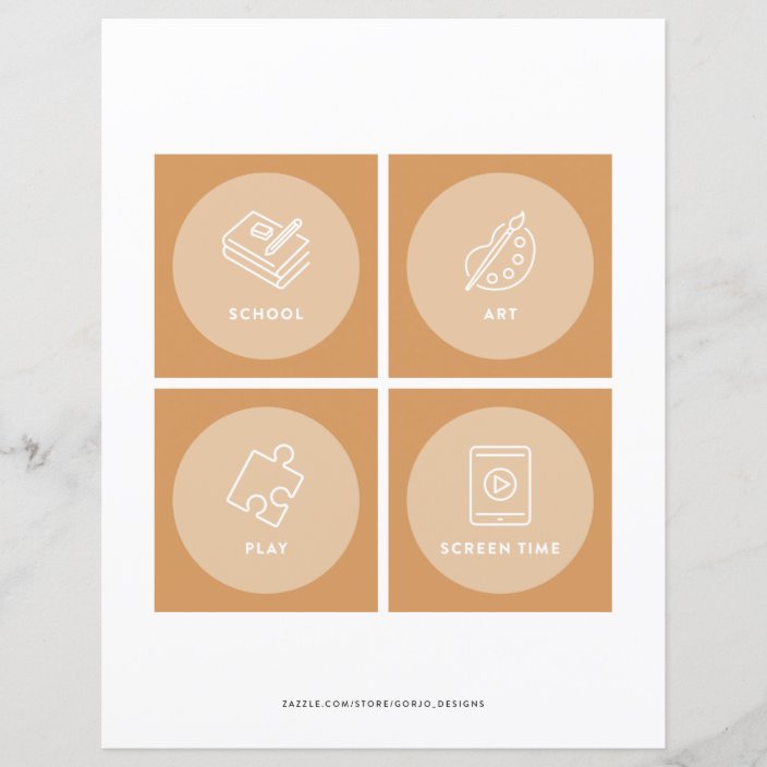 Kids Toddler Daily Routine Cards Visual Schedule 2 | Zazzle.com