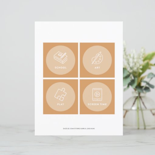 Kids Toddler Daily Routine Cards Visual Schedule 2 | Zazzle