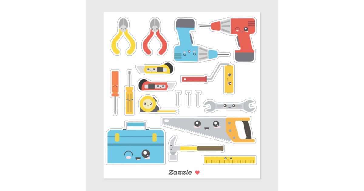 Kids Tool Kit Sticker | Zazzle