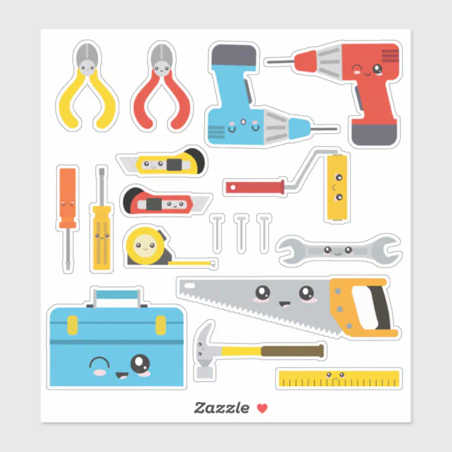 Kids Tool Kit Sticker | Zazzle