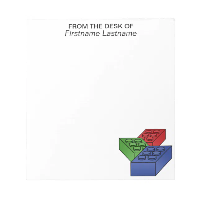 Kids Toy Art - Building Blocks Notepad | Zazzle