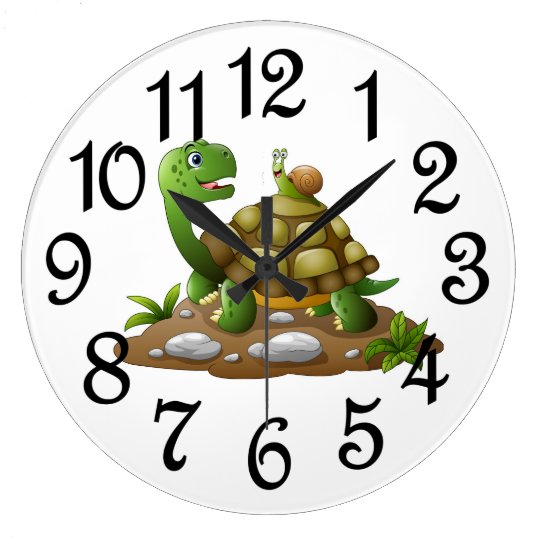 Kids Turtle Acrylic Wall Clock | Zazzle.com
