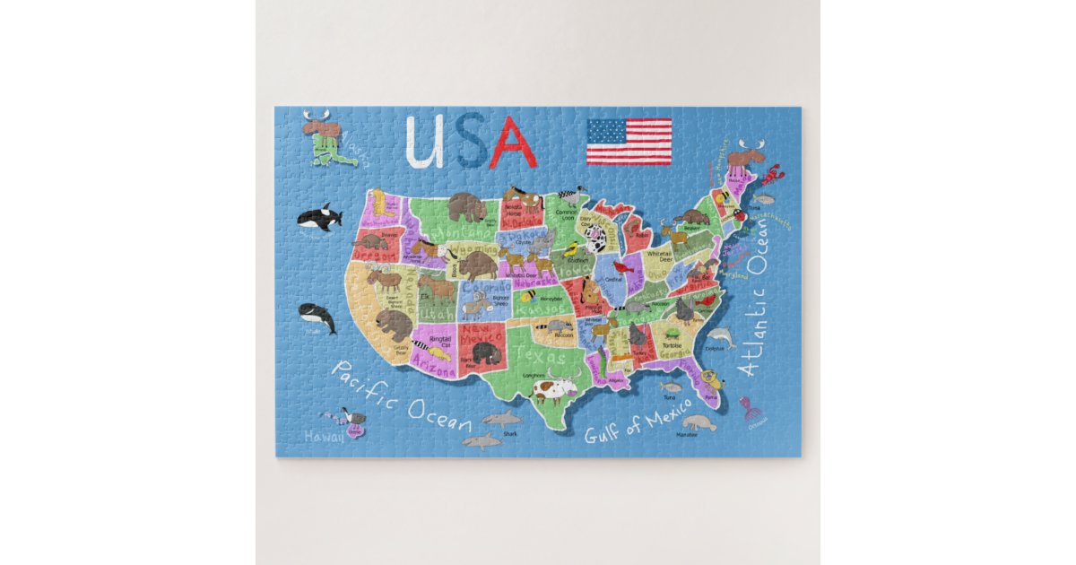 Kids US Map Jigsaw Puzzle | Zazzle