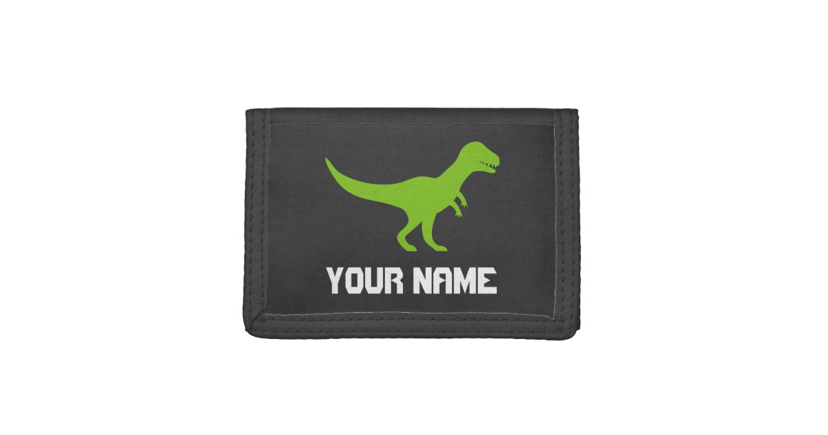 Kid's wallet with t-rex jurassic tyrannosaurus rex | Zazzle