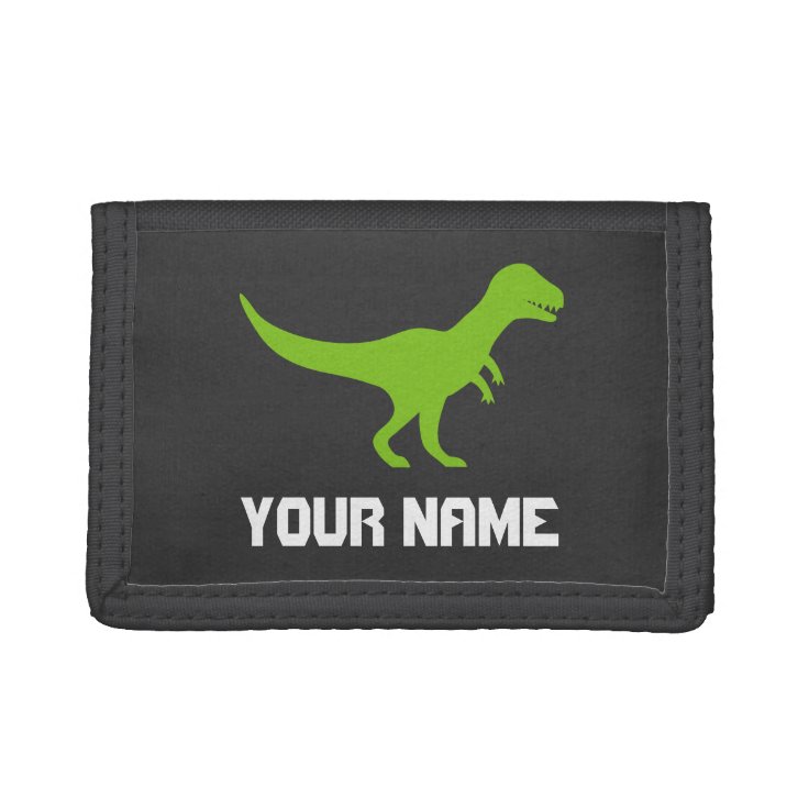 Kid's wallet with t-rex jurassic tyrannosaurus rex | Zazzle