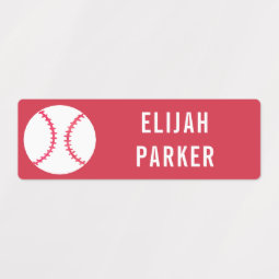 Kids Waterproof School Daycare Baseball Boys Kids' Labels | Zazzle