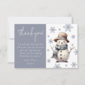 Kids Winter Snowman Thank You Card | Zazzle