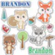 Kids Woodland Animals Personalized Fun set Sticker | Zazzle