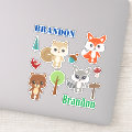 Kids Woodland Animals Personalized Fun set Sticker | Zazzle