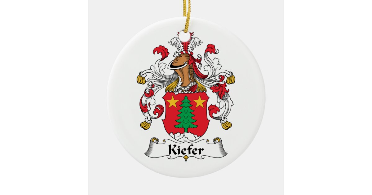 Kiefer Family Crest Ceramic Ornament | Zazzle