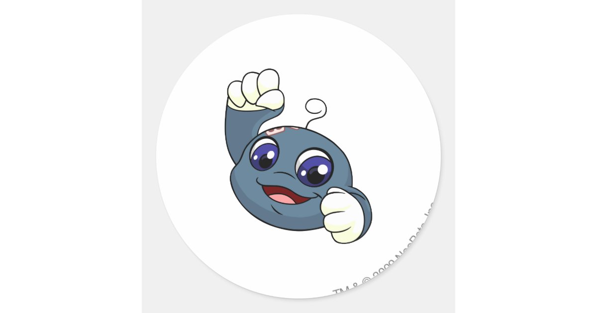 Kiko Blue Classic Round Sticker | Zazzle