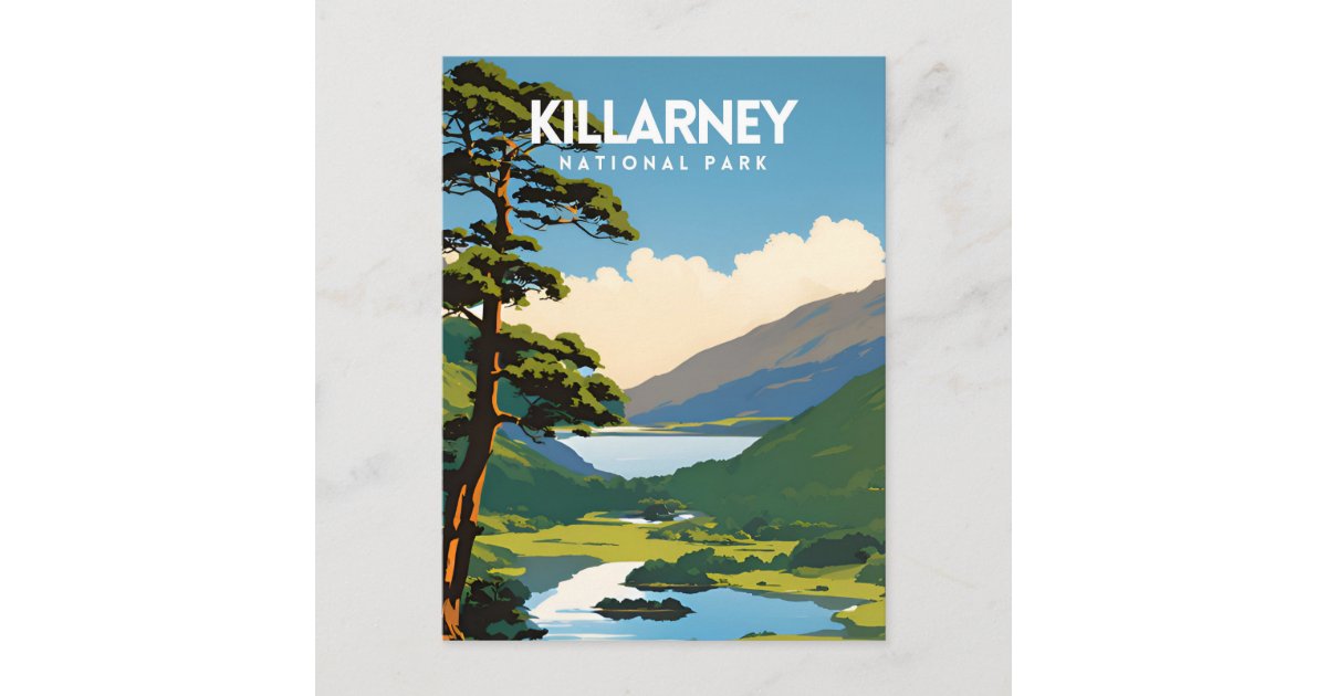 Killarney National Park Traditional Travel Poster Postcard | Zazzle
