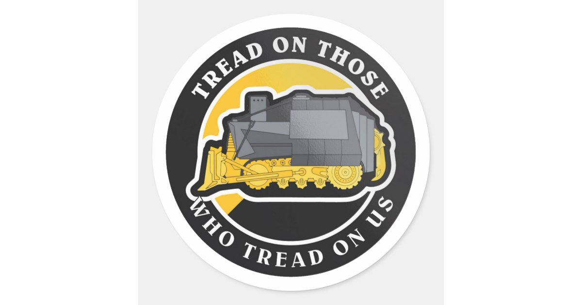 killdozer bumper classic round sticker | Zazzle