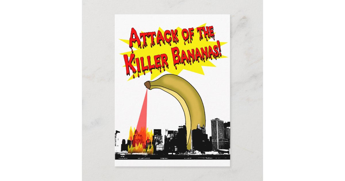 Killer Bananas! Postcard | Zazzle