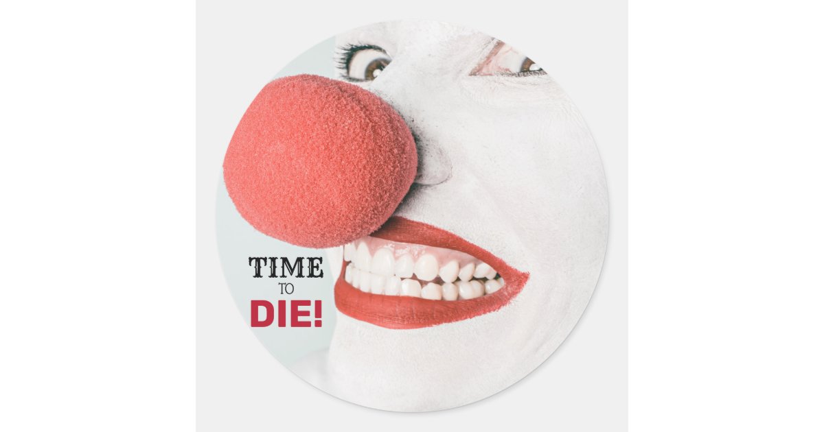 Killer Clown, Halloween Classic Round Sticker | Zazzle