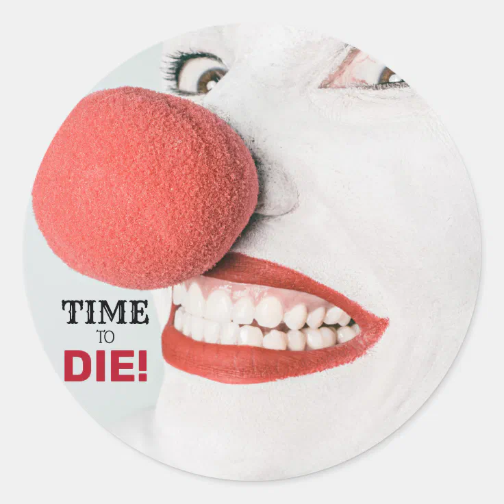 Killer Clown, Halloween Classic Round Sticker | Zazzle
