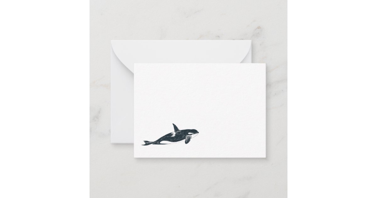 Killer whale note card | Zazzle