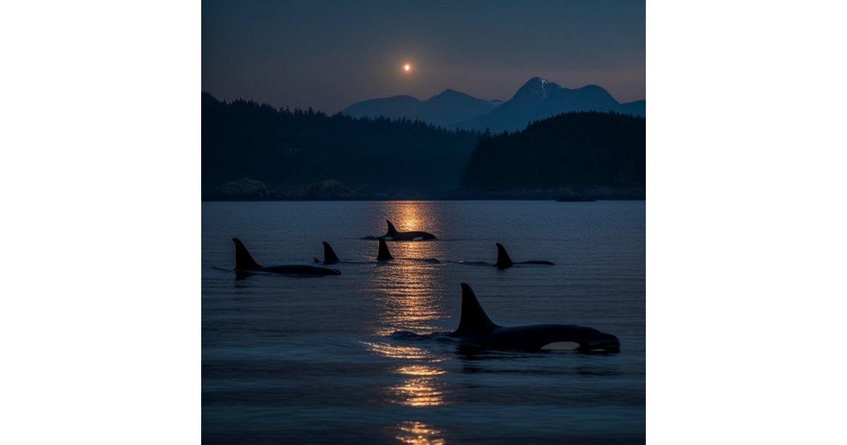 Killer Whales at Night - Orca Jigsaw Puzzle | Zazzle