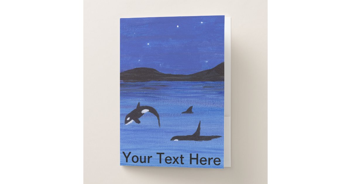 Killer Whales Pocket Folder | Zazzle