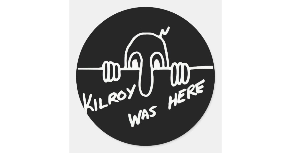 Kilroy black sticker | Zazzle