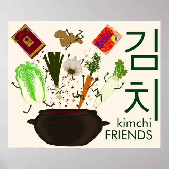 Kimchi Friends Poster | Zazzle