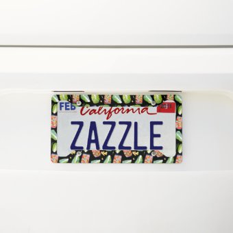 Kimchi Ingredients Spicy Fermentation Watercolor License Plate Frame ...