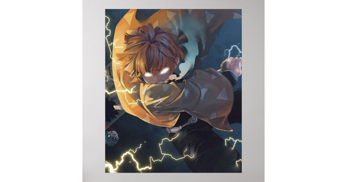 Kimetsu no Yaiba Cool Zenitsu Poster | Zazzle