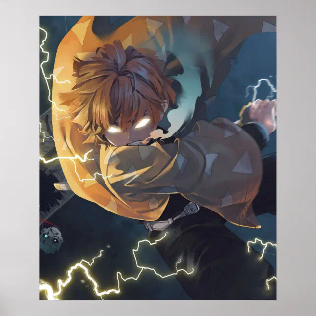 Kimetsu no Yaiba Cool Zenitsu Poster | Zazzle