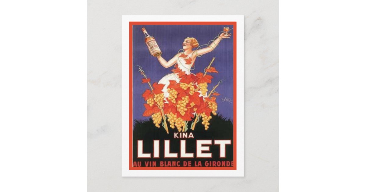 Kina Lillet Vintage Ad Postcard | Zazzle