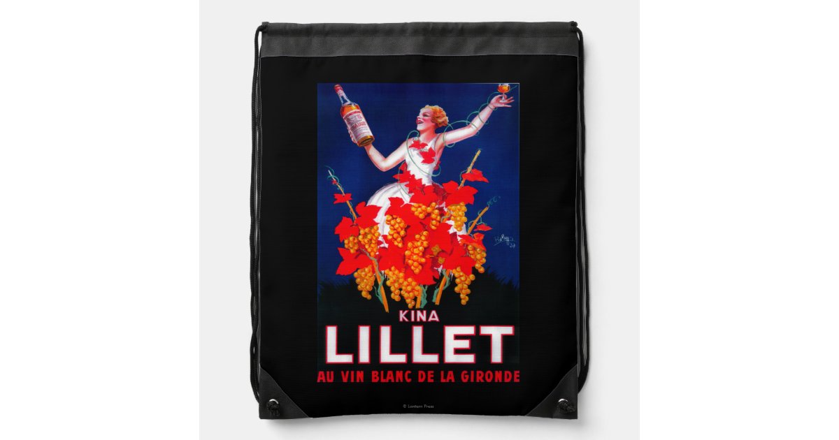 Kina Lillet Vintage PosterEurope Drawstring Bag | Zazzle