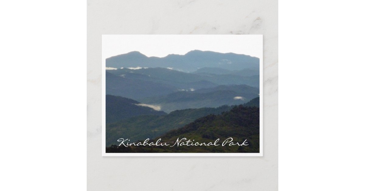 kinabalu nat park silhouette postcard | Zazzle