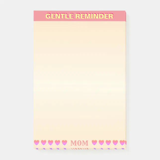 Kind/Gentle Reminder Post-it Notes | Zazzle