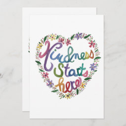 Kind Heart Thank You Card | Zazzle